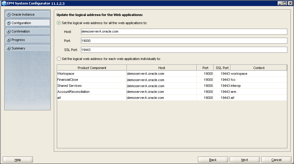 Creating Financial Close Management 11.1.2.4 Server Clusters