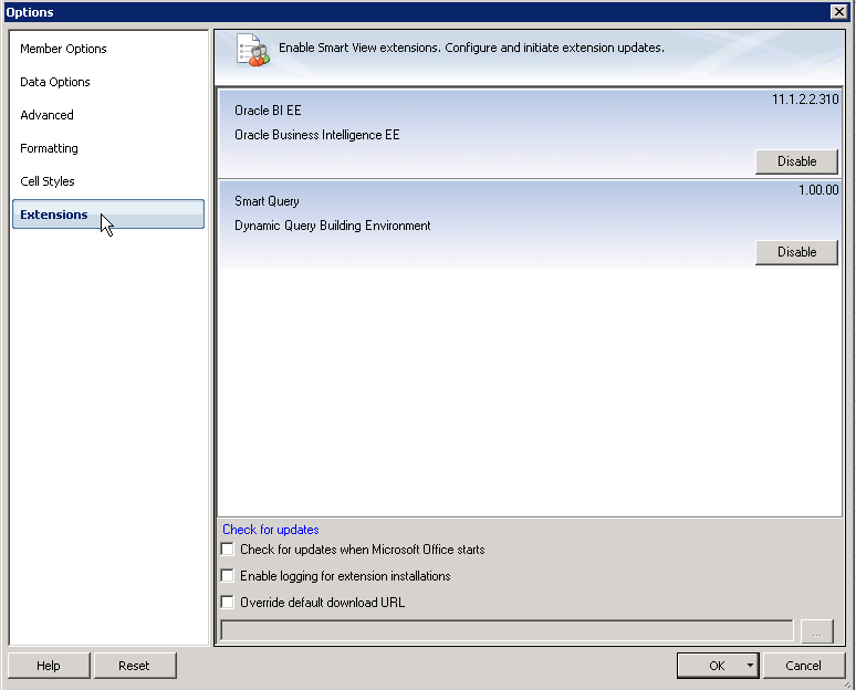 Integrating Oracle BI EE with Oracle Hyperion Smart View for Office