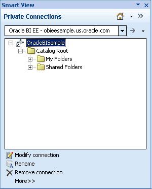 Integrating Oracle BI EE with Oracle Hyperion Smart View for Office