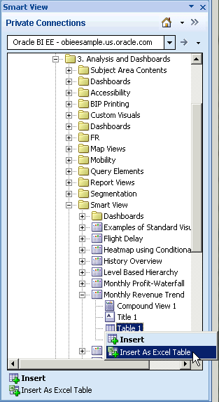 Integrating Oracle BI EE with Oracle Hyperion Smart View for Office