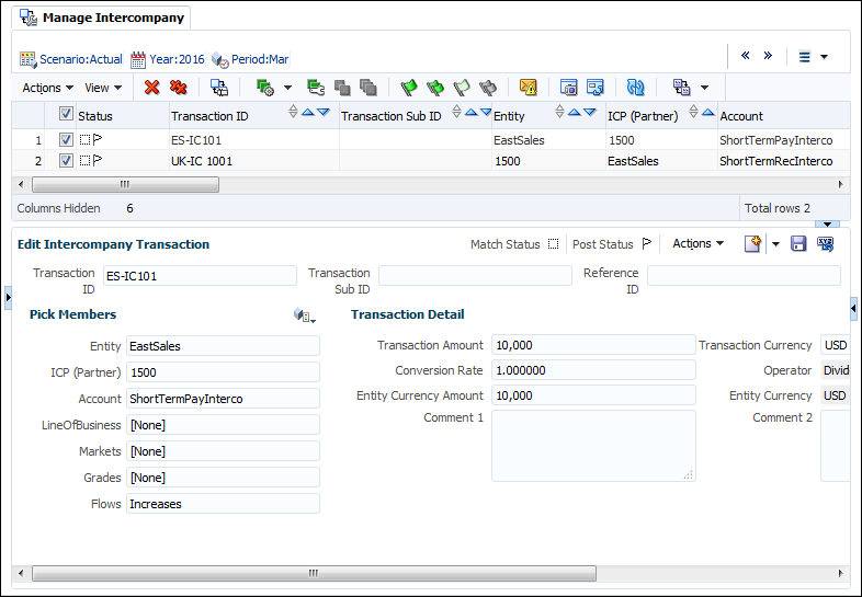 Managing Intercompany Transactions in Oracle® Hyperion Financial ...
