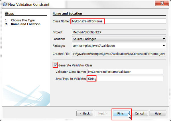 Java EE 7: Validating a Method with Bean Validation 1.1