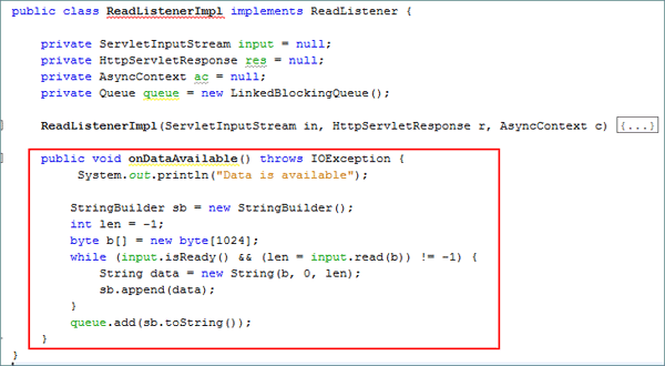 Java EE 7: Using Non-blocking I/O in Servlet 3.1