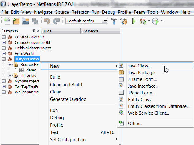 Using JLayer in Swing Applications in NetBeans 7