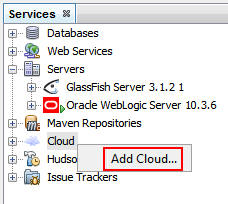 Configuring NetBeans for Oracle Cloud