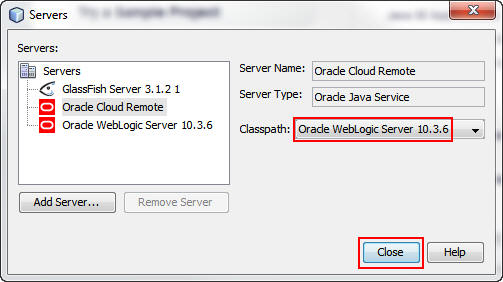 Configuring NetBeans for Oracle Cloud