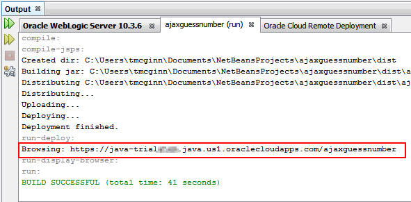 Configuring NetBeans for Oracle Cloud