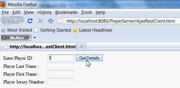 Developing an Ajax Client for RESTful Web Services in NetBeans 7 : Part 3