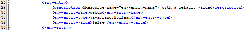 Using Java EE Environmental Entries