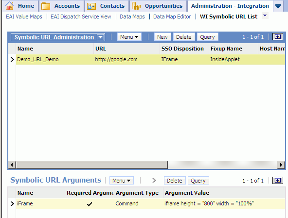 Embedding External Web Content in a Siebel View