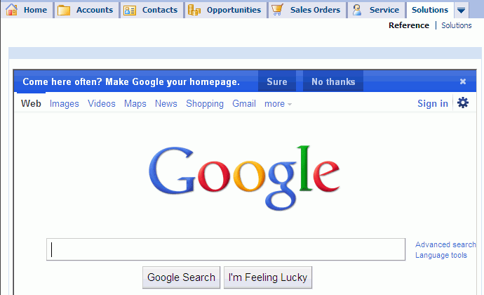 Embedding External Web Content in a Siebel View