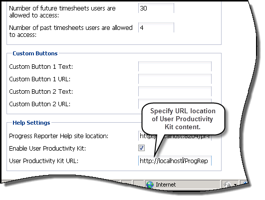 Support for User Productivity Kit (UPK)