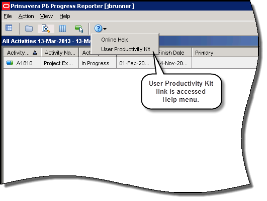 Support for User Productivity Kit (UPK)