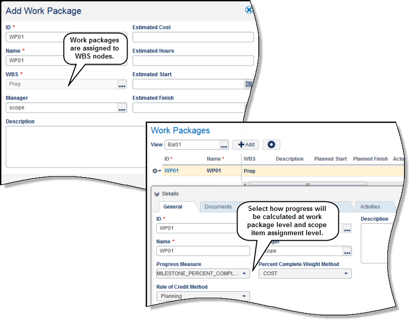 Planning a Work Package