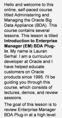 Introduction to Enterprise Manager BDA Plug-in