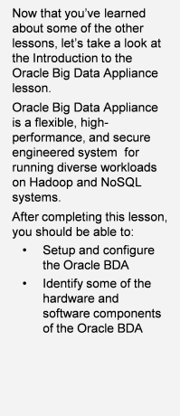 Introduction to the Oracle Big Data Appliance