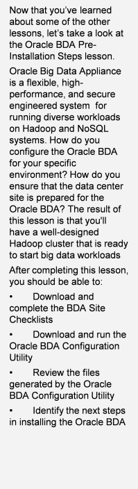 Oracle BDA Pre-Installation Steps