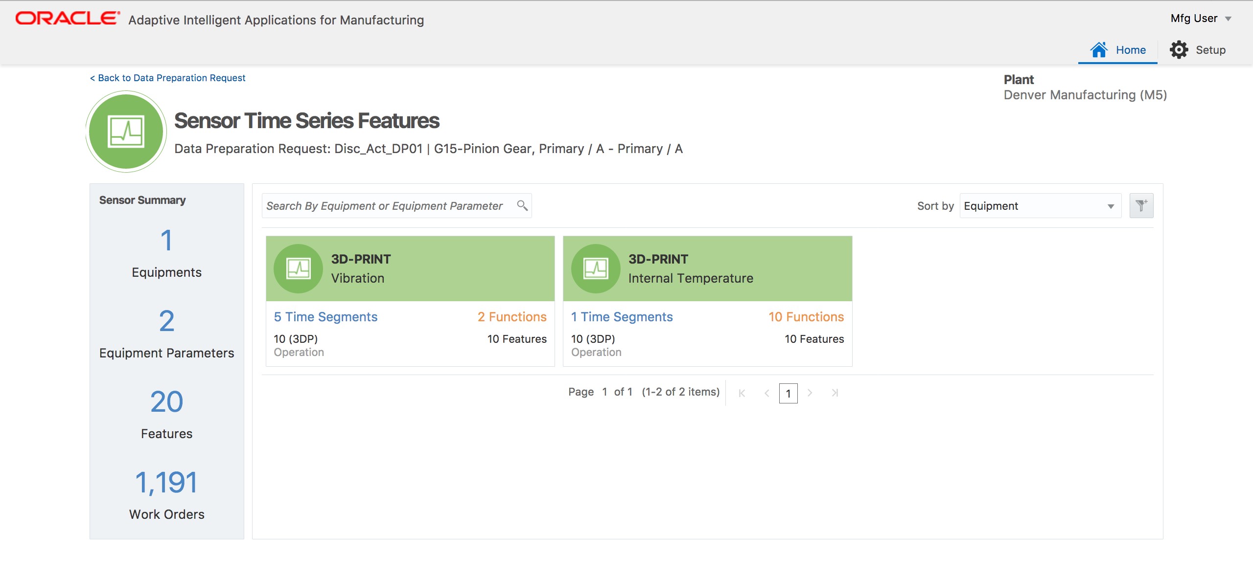 Oracle Adaptive Intelligent Apps for Manufacturing Release 18.2