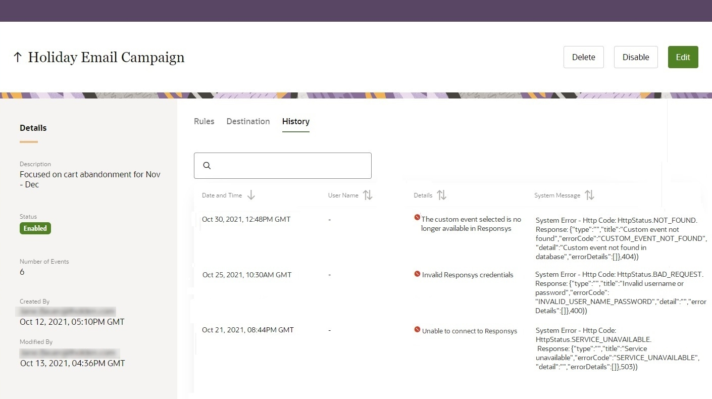 Oracle Infinity Behavioral Intelligence Cloud 21D What's New