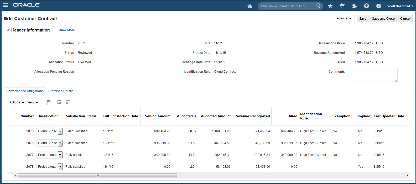Oracle Revenue Management Cloud Release 11 What's New