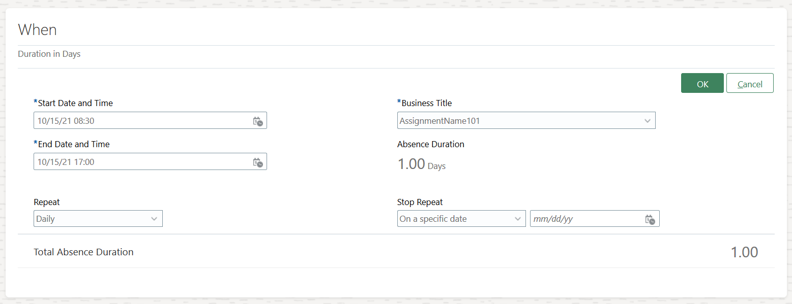 Oracle Fusion Cloud Absence Management 21D What's New