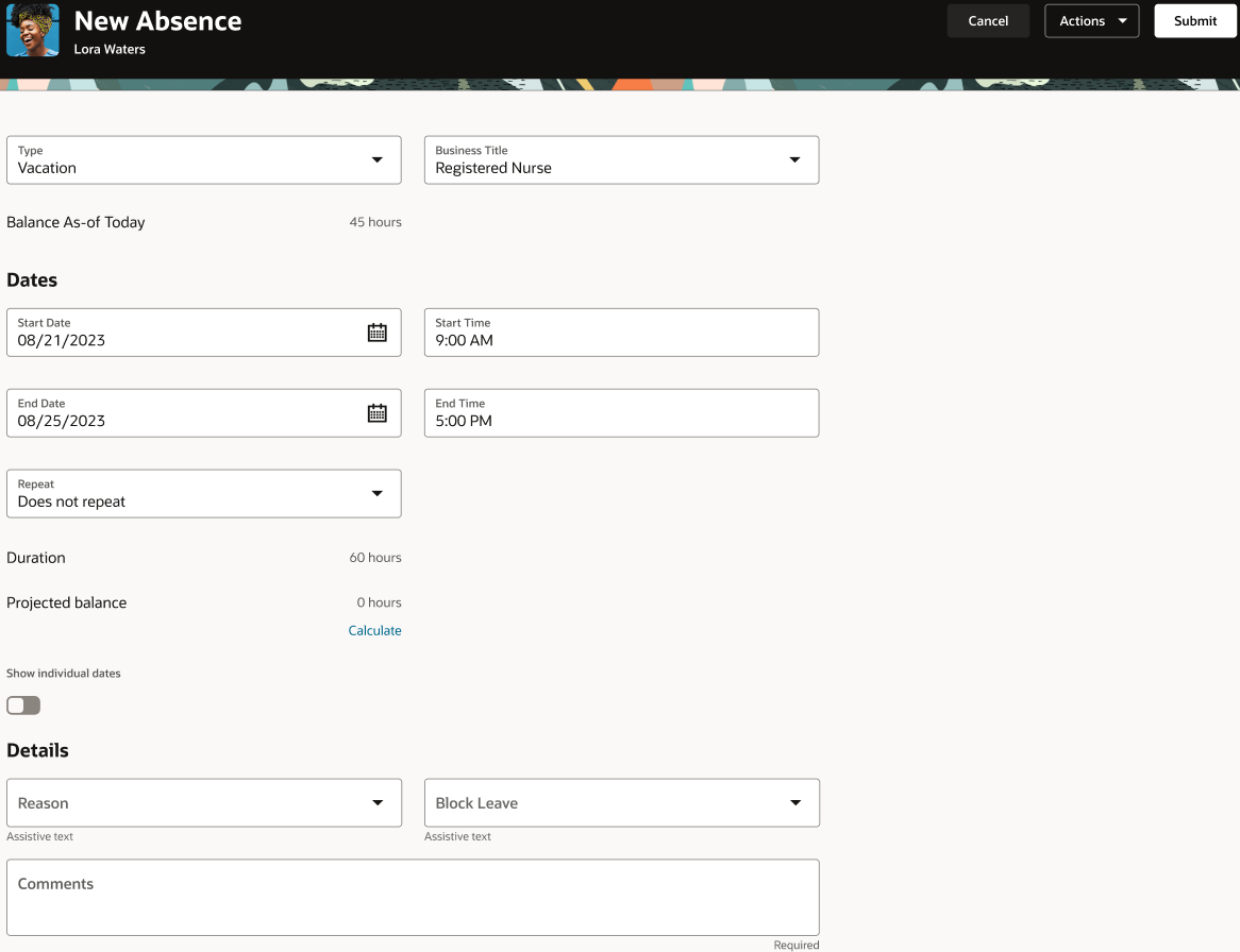 Oracle Fusion Cloud Absence Management 24B What's New