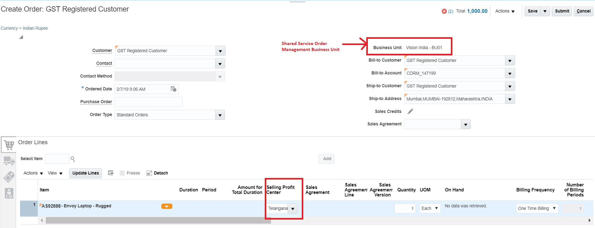 Oracle Order Management Cloud 19B What's New