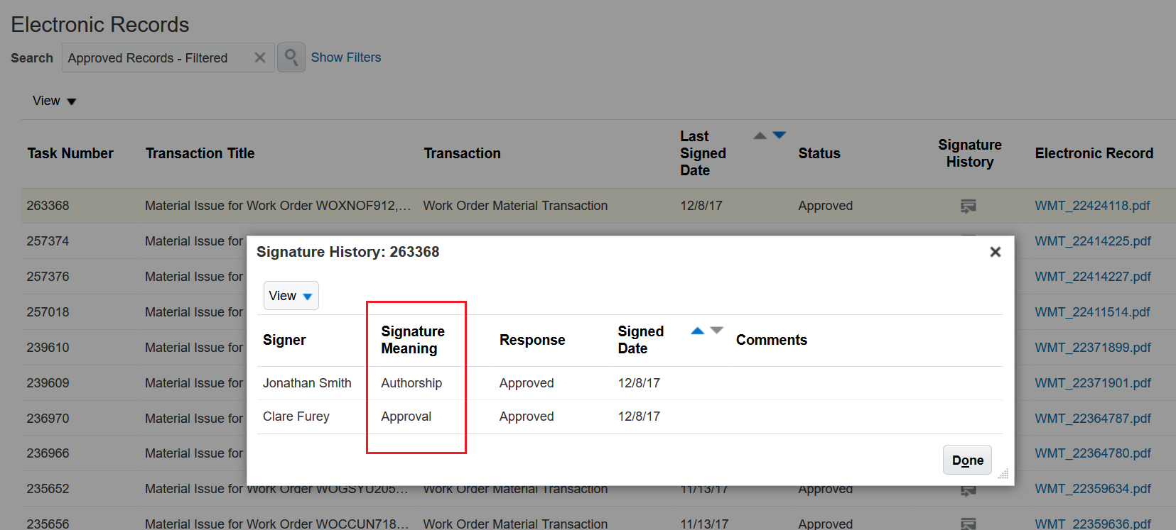 Oracle E-Signatures and E-Records Cloud R13 (updates 18A - 18C)
