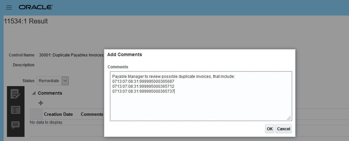 Oracle Risk Management Cloud R13 (updates 18A - 18C)