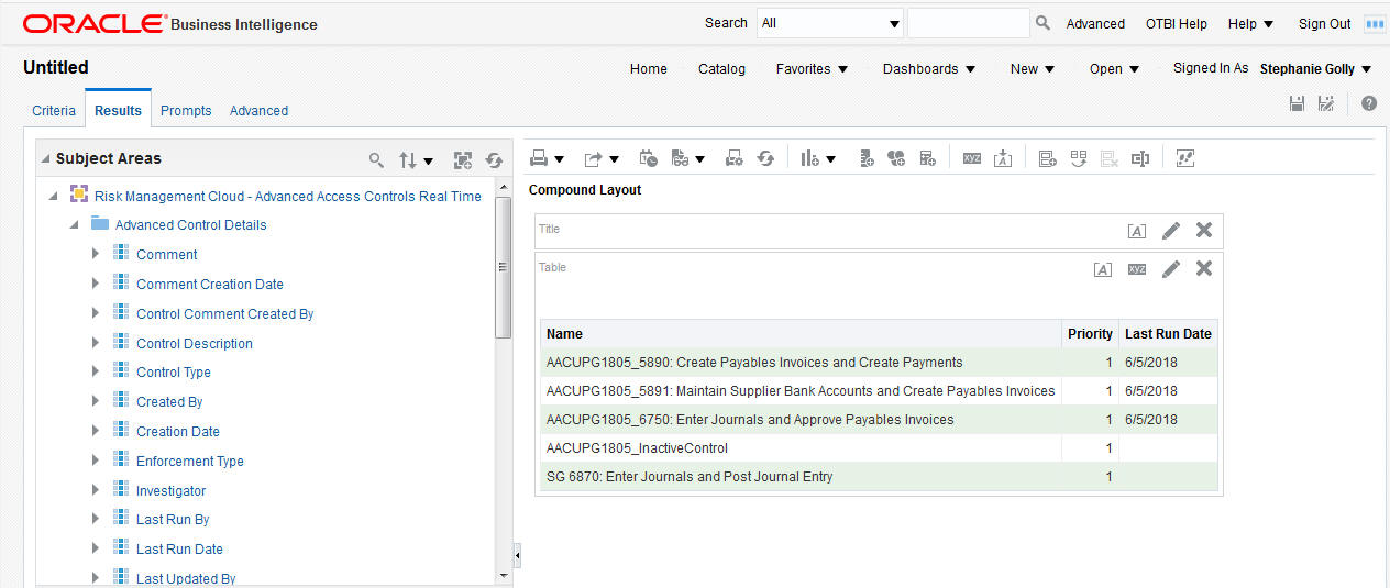 Oracle Risk Management Cloud R13 (updates 18A - 18C)