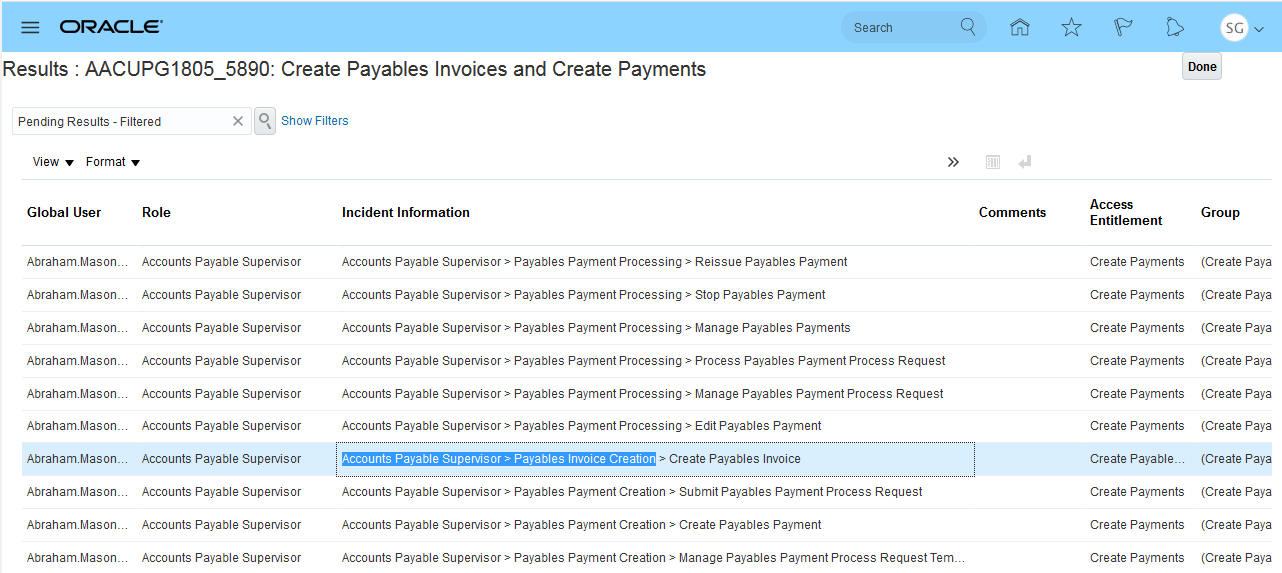 Oracle Risk Management Cloud R13 (updates 18A - 18C)