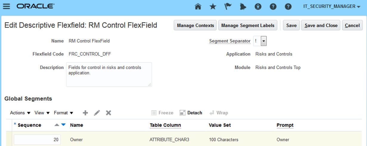 Oracle Risk Management Cloud R13 (updates 18A - 18C)
