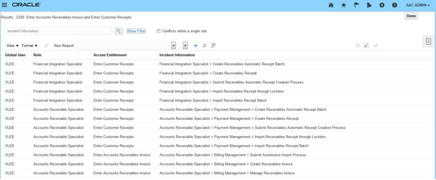 Oracle Risk Management Cloud R13 (updates 18A - 18C)