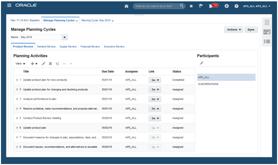 Oracle Supply Chain Planning Cloud R13 (updates 17B - 17D)
