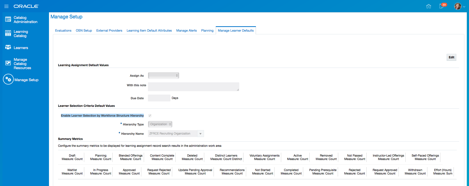 Oracle Talent Management Cloud R13 (updates 18A - 18C)
