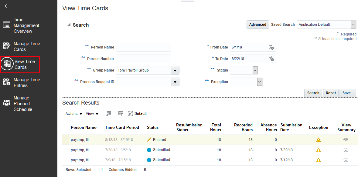 Oracle Workforce Management Cloud R13 (updates 18A - 18C)