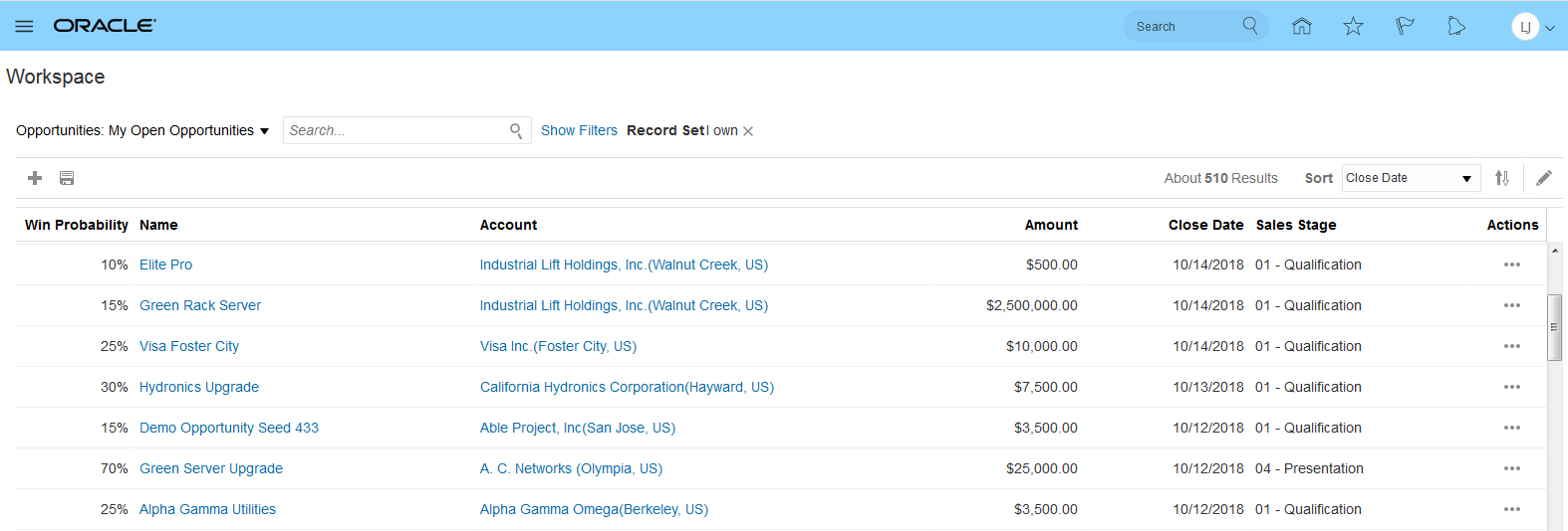 Oracle Engagement Cloud - Sales 19A What's New
