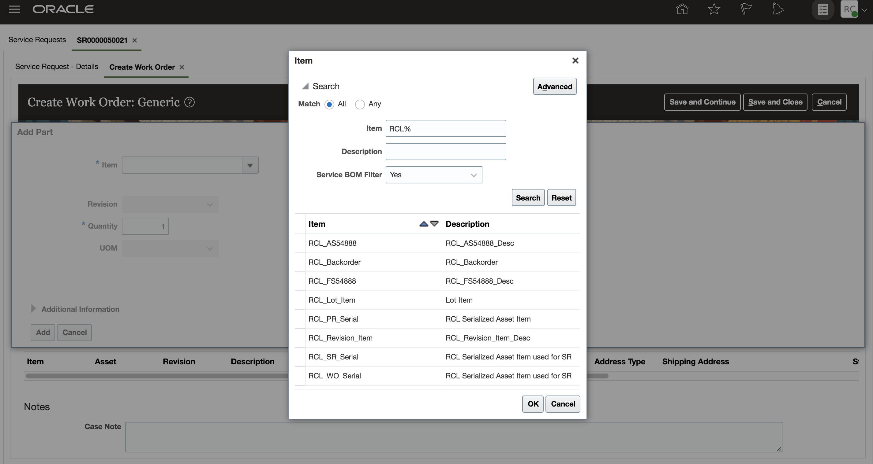 Oracle Service Logistics Cloud 21B What's New
