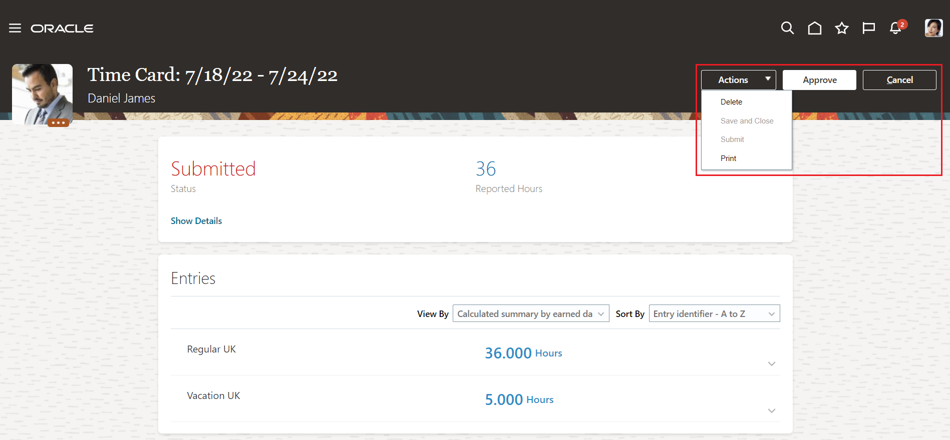 Oracle Fusion Cloud Time and Labor 22D What's New