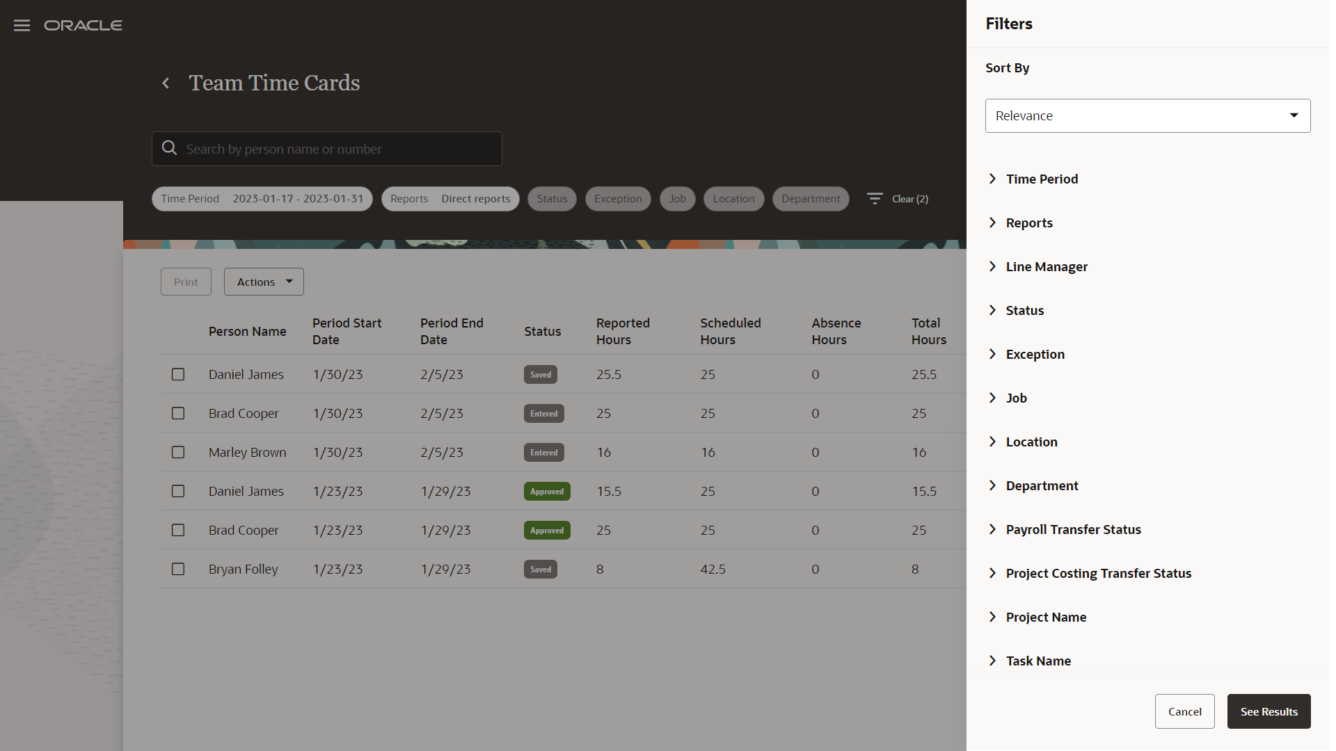 Oracle Fusion Cloud Time and Labor 23B What's New