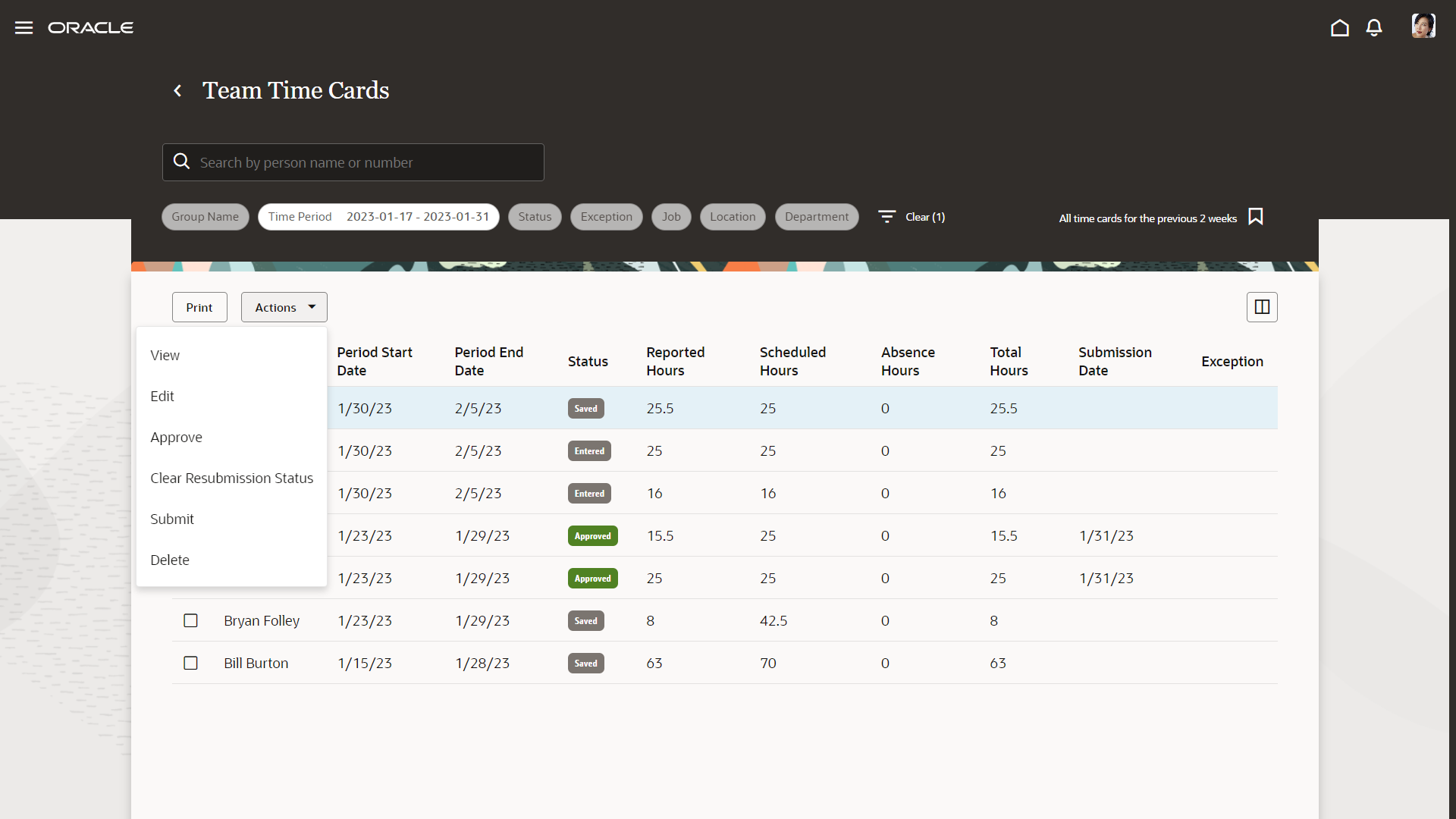Oracle Fusion Cloud Time and Labor 23B What's New
