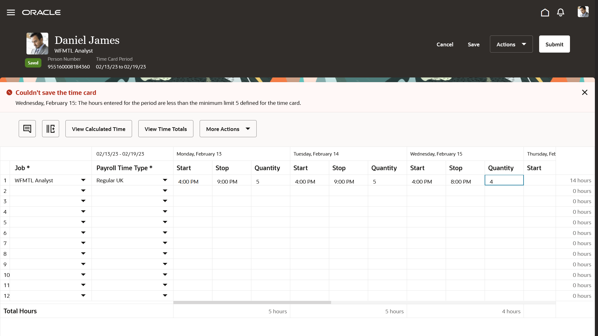Oracle Fusion Cloud Time and Labor 23B What's New