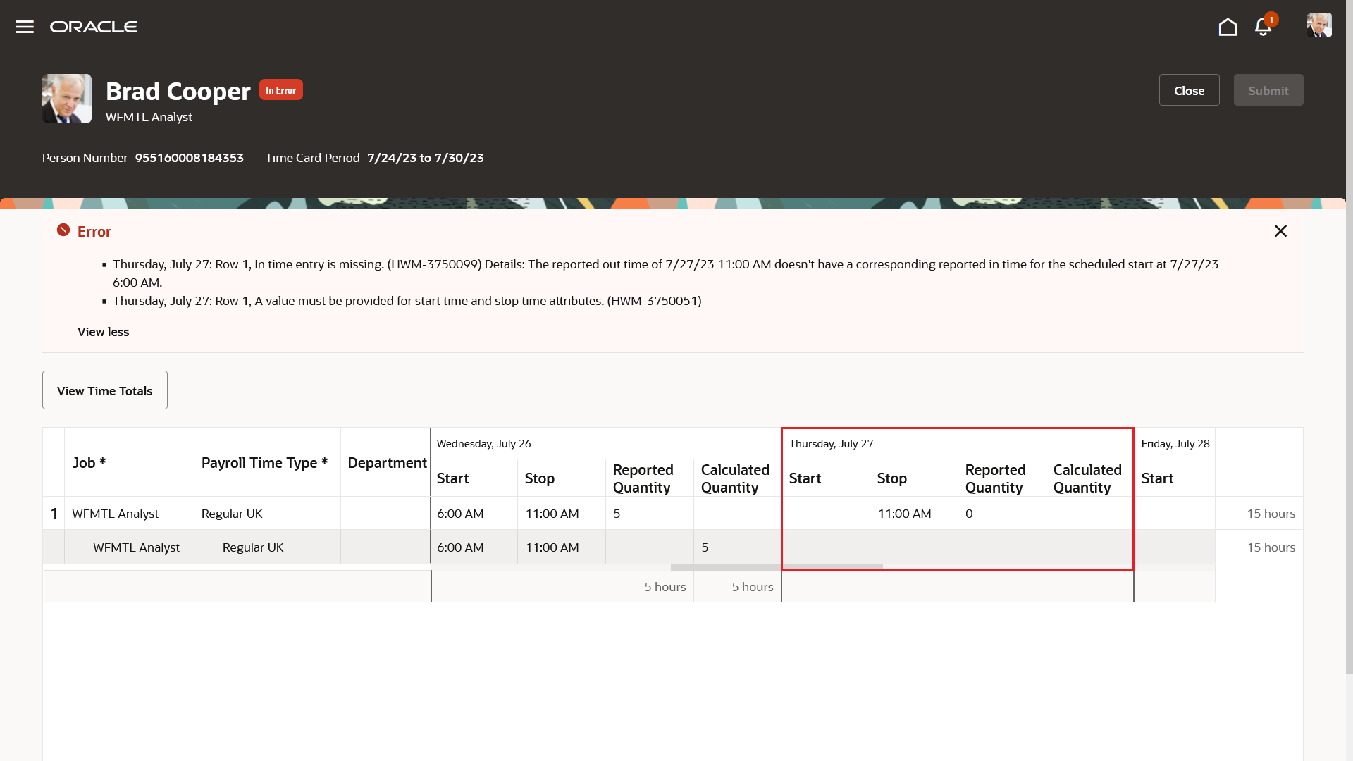 Oracle Fusion Cloud Time and Labor 23D What's New