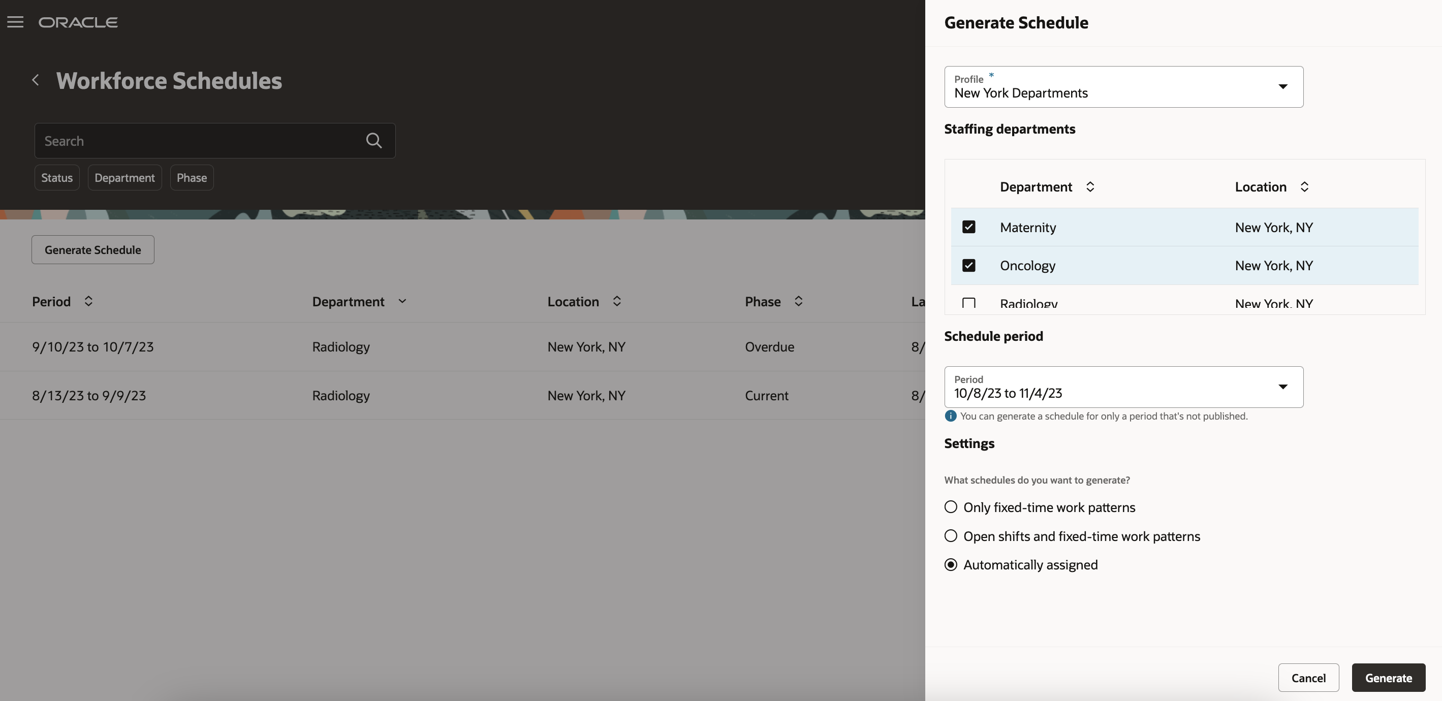 Oracle Fusion Cloud Workforce Scheduling 23D What's New