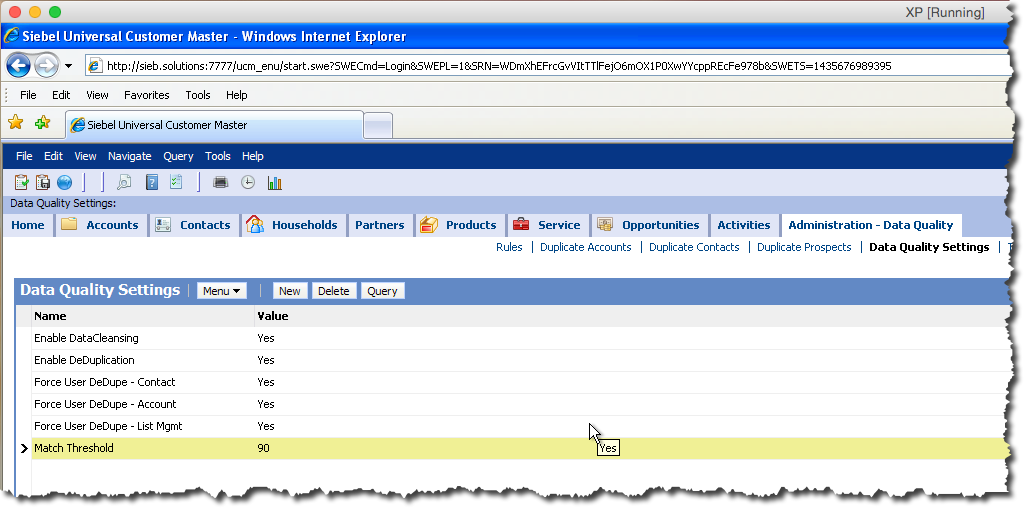 Debugging EDQ-CDS / Siebel Matching Issues