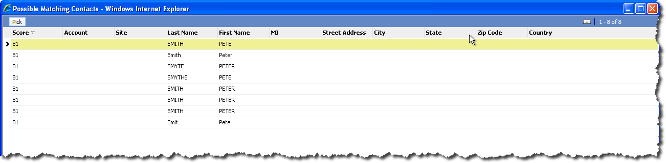Debugging EDQ-CDS / Siebel Matching Issues